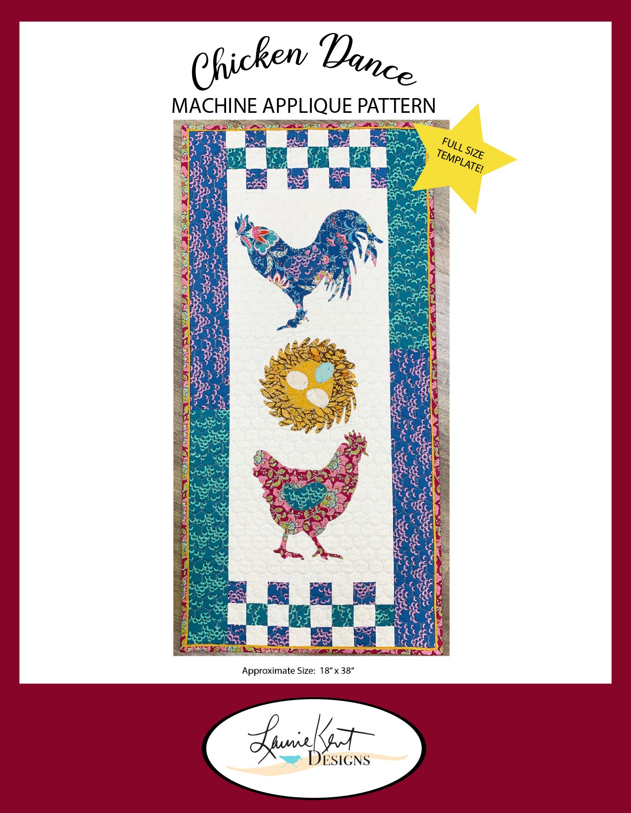 Chicken Dance Applique Pattern